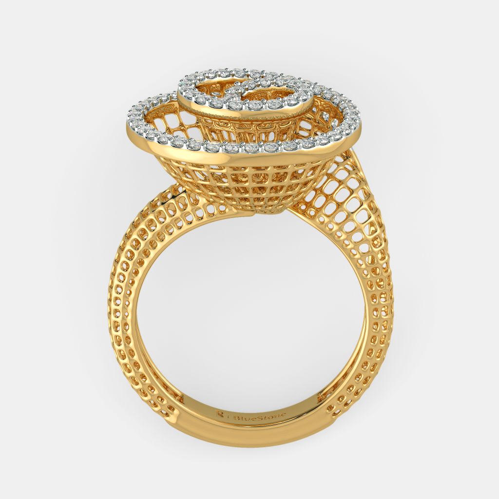 The Helix Lattice Ring | BlueStone.com