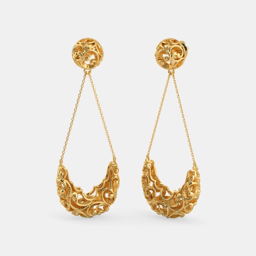 Buy 150+ Latest Plain Gold Earring Designs Online in India 2017 | BlueStone